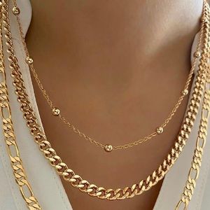 SCJewelry | Jewelry | Bead Chain 8k Gold Chain Necklace | Poshmark